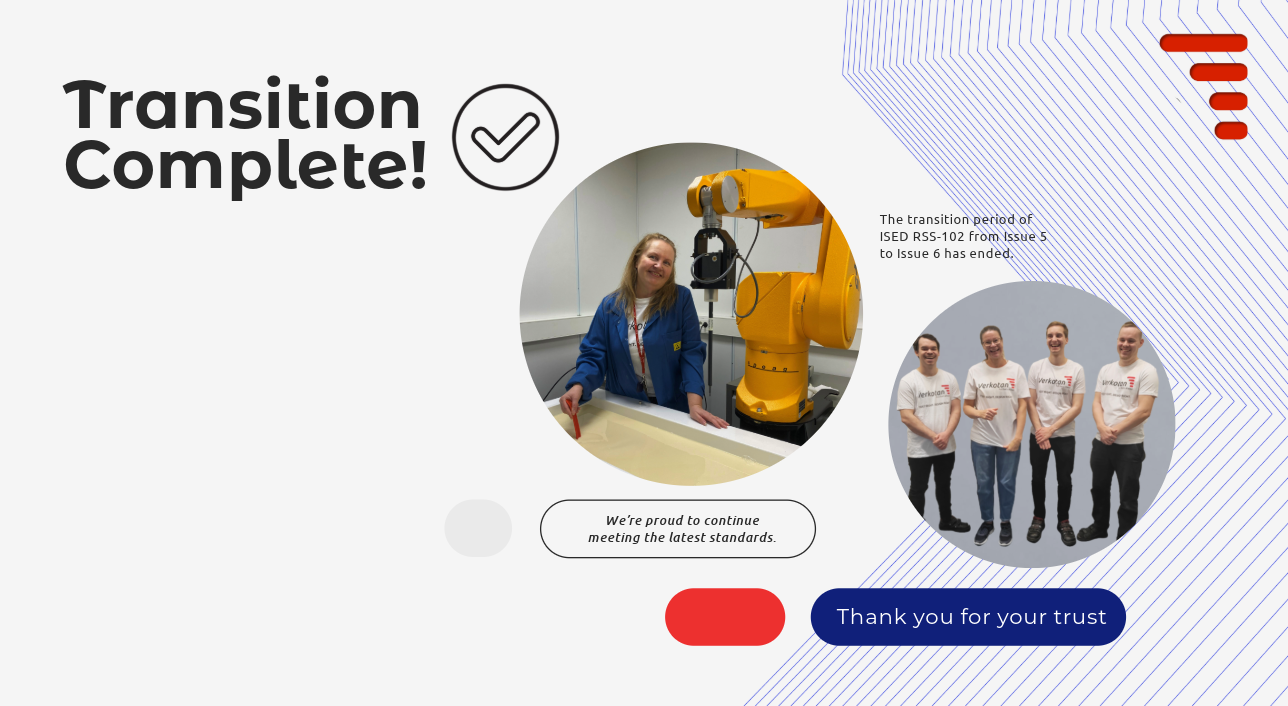 The Transition from ISED RSS-102 Issue 5 to Issue 6 Is Complete - Verkotan